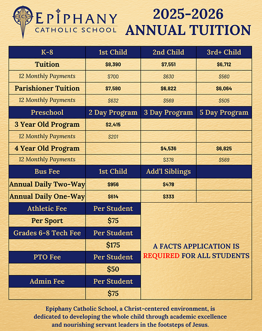 ADMISSIONS - Epiphany Catholic School